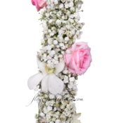 Full Jipsofilia Garland With Pink Rose & White Orchid High-Lights (1 ...